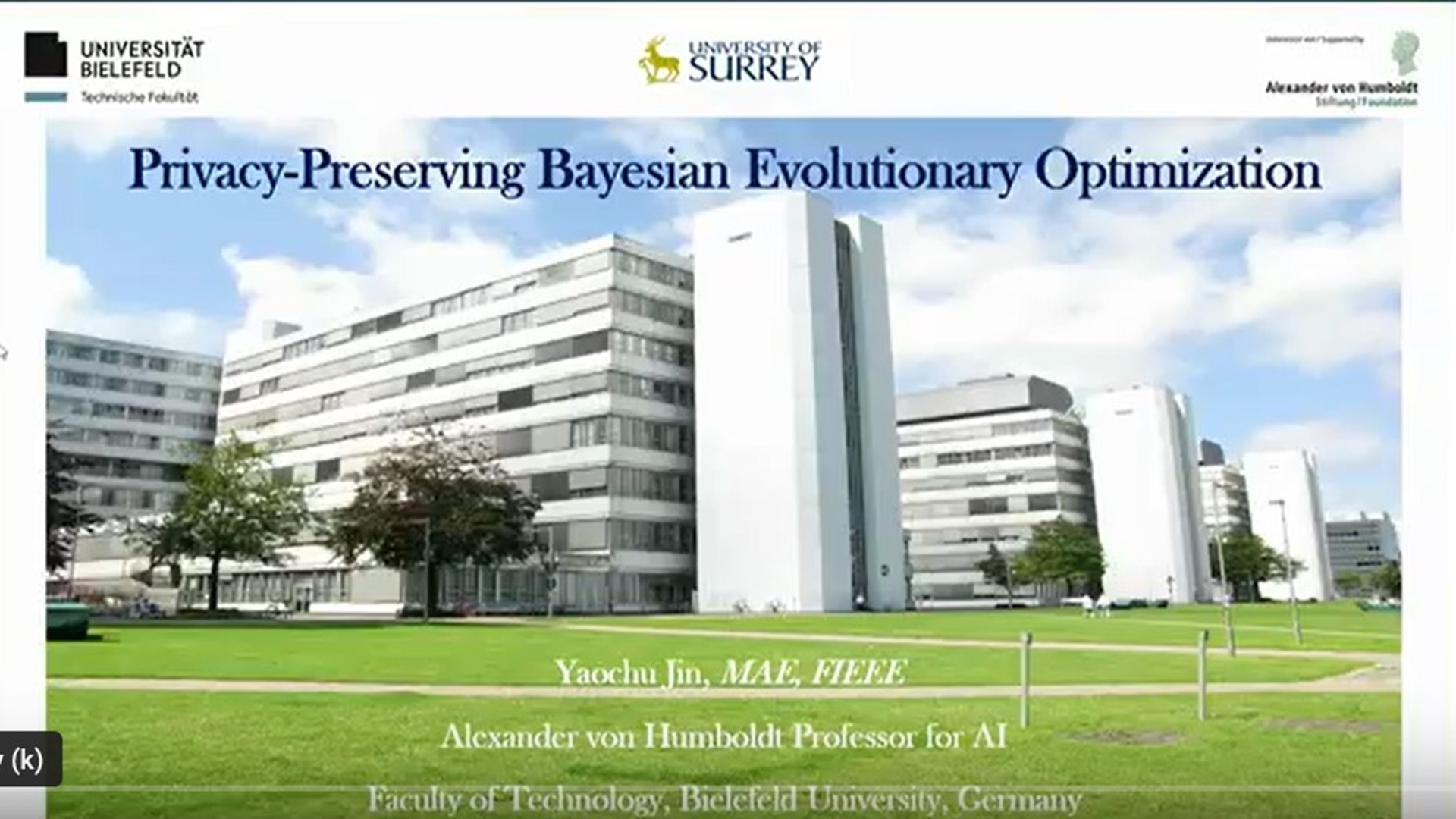 Keynote - Privacy-Preserving Federated Bayesian Evolutionary Optimization | IEEE Resource Center