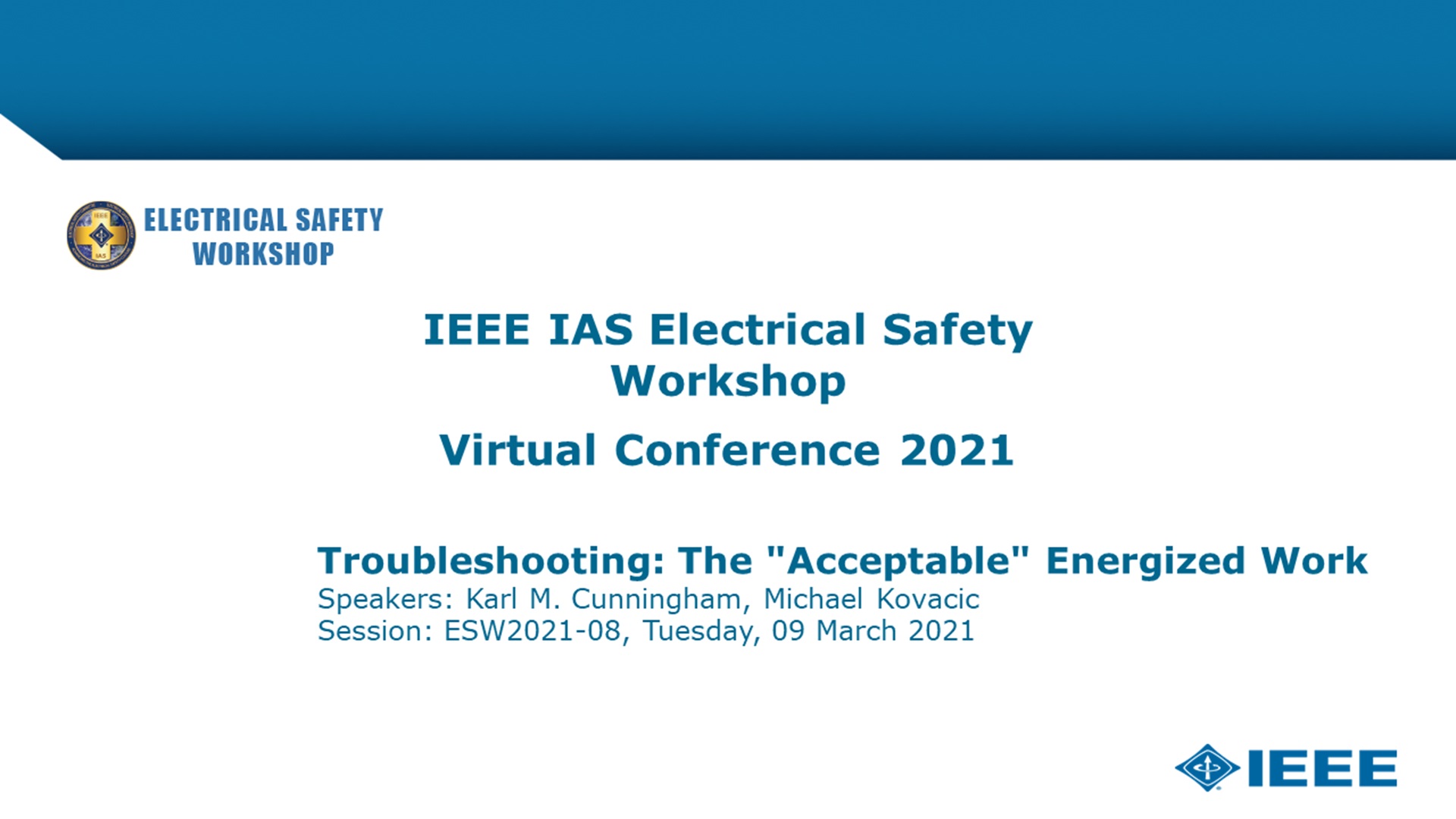 ESW2021-08: Troubleshooting: The "Acceptable" Energized Work | Industry ...
