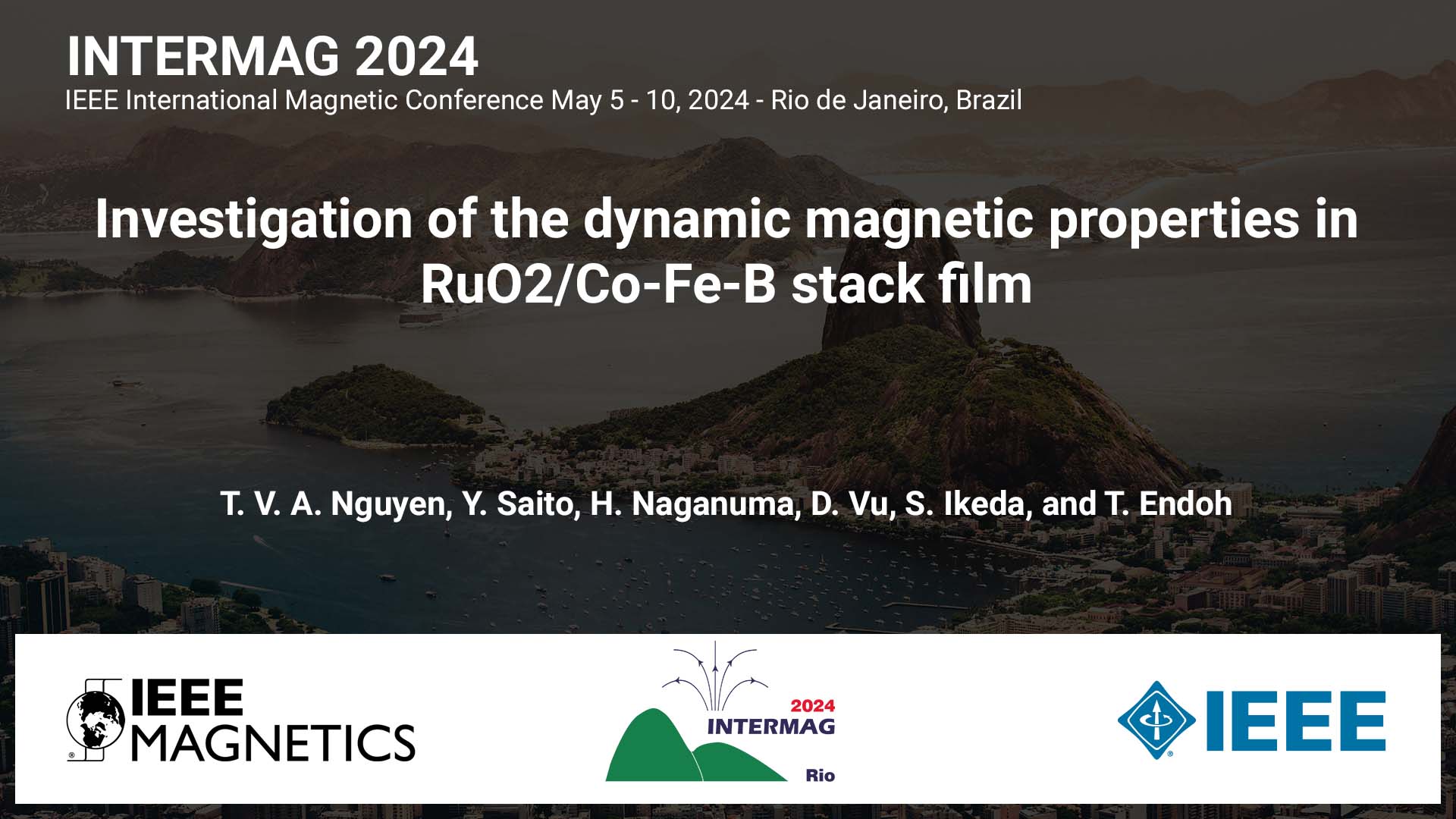 Investigation of the dynamic magnetic properties in RuO2/Co-Fe-B stack film | IEEE Magnetics ...