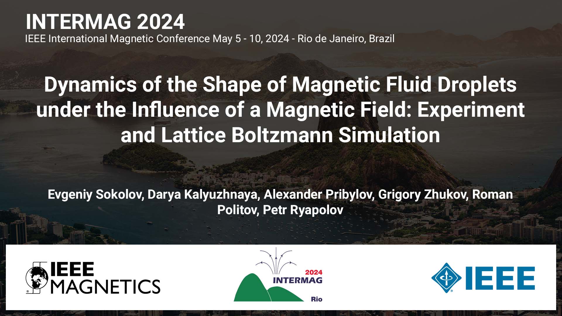 Dynamics of the Shape of Magnetic Fluid Droplets under the Influence of ...