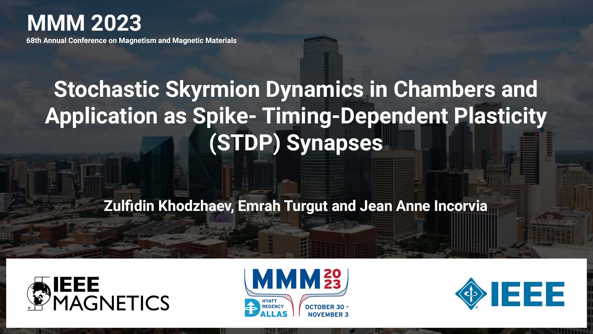 VP1-06: Stochastic Skyrmion Dynamics in Chambers and Application as ...