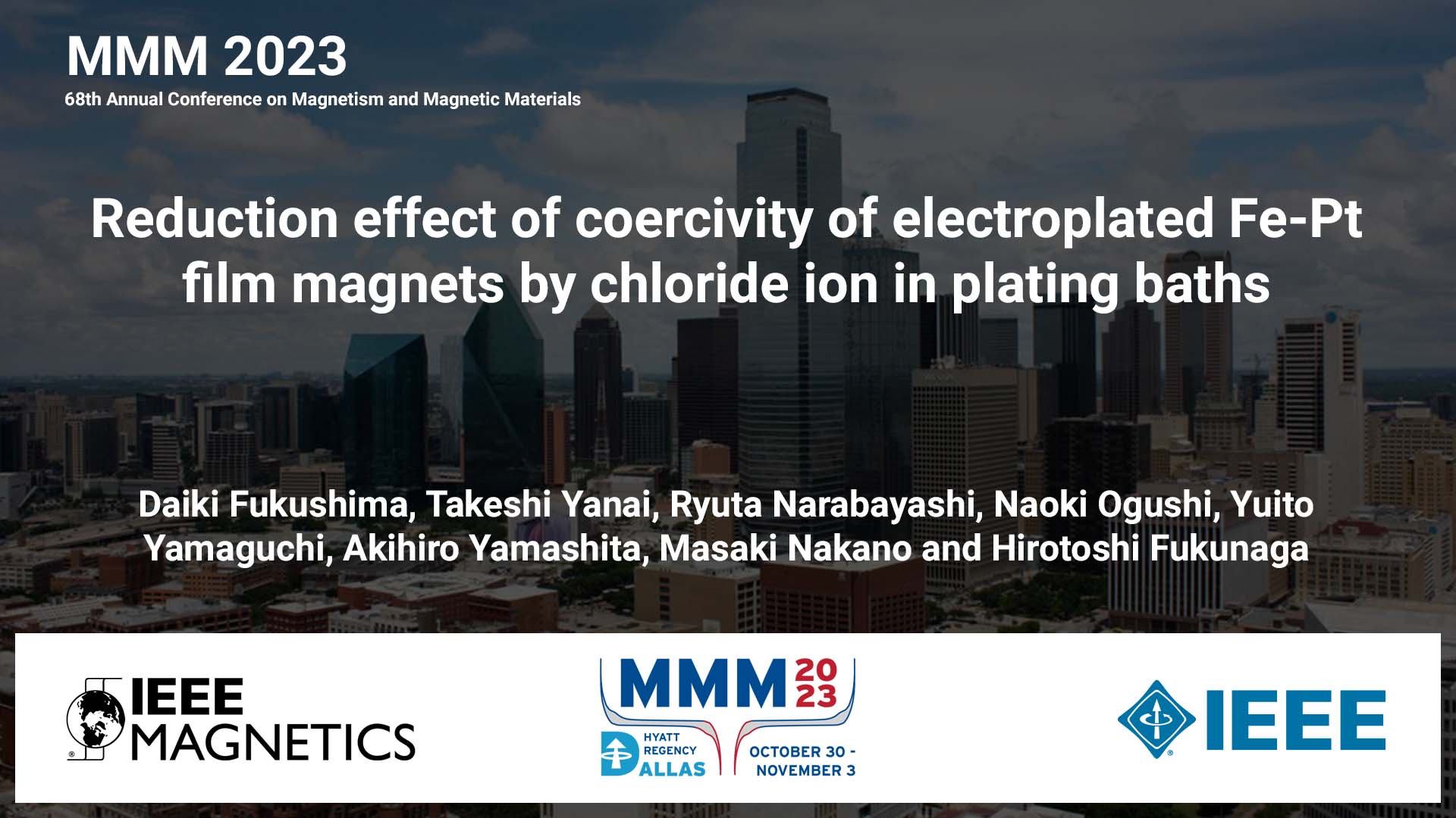VP3-08: Reduction effect of coercivity of electroplated Fe-Pt film ...