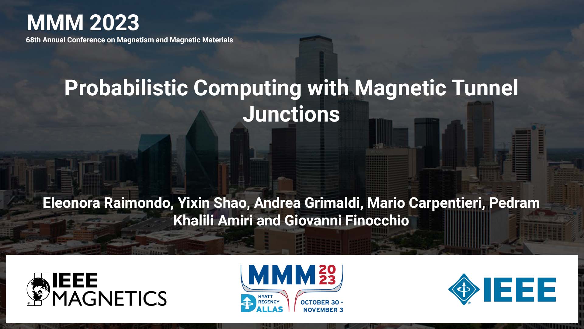 FP-01: Probabilistic Computing with Magnetic Tunnel Junctions | IEEE Resource Center