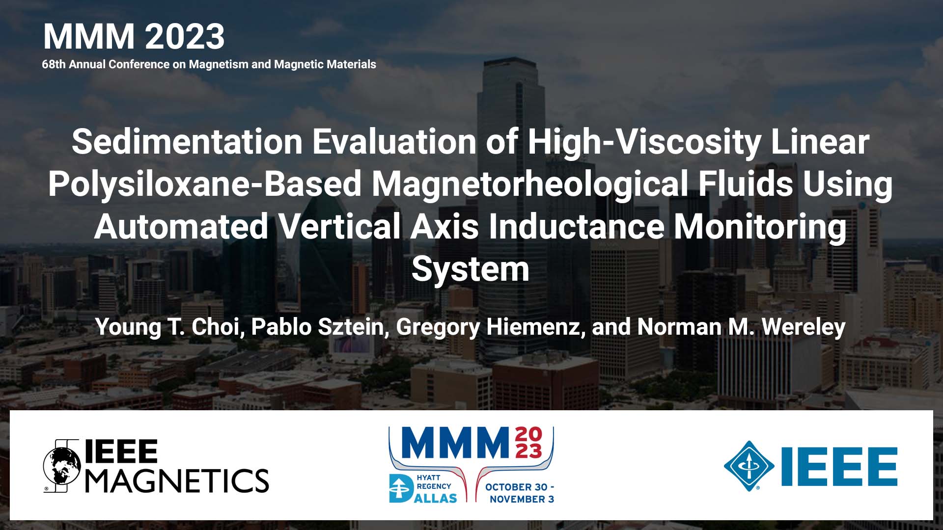 VP4-11: Sedimentation Evaluation of High-Viscosity Linear Polysiloxane-Based Magnetorheological ...