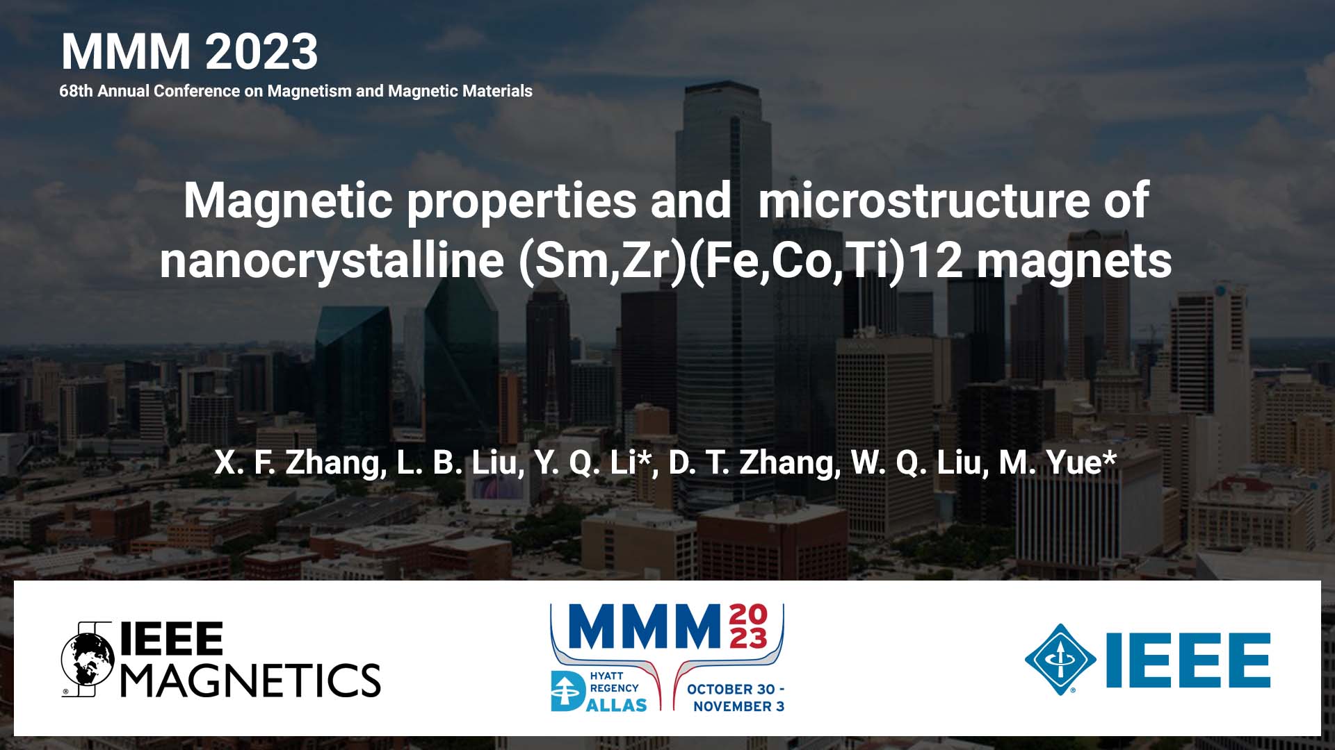 VP3-03: Magnetic properties and microstructure of nanocrystalline (Sm,Zr)(Fe,Co,Ti)12 magnets ...