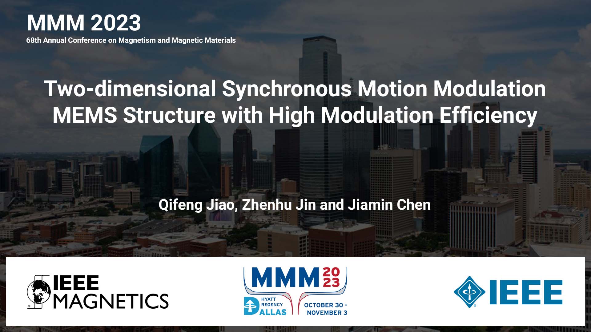 VP6-08: Two-dimensional Synchronous Motion Modulation MEMS Structure with High Modulation ...
