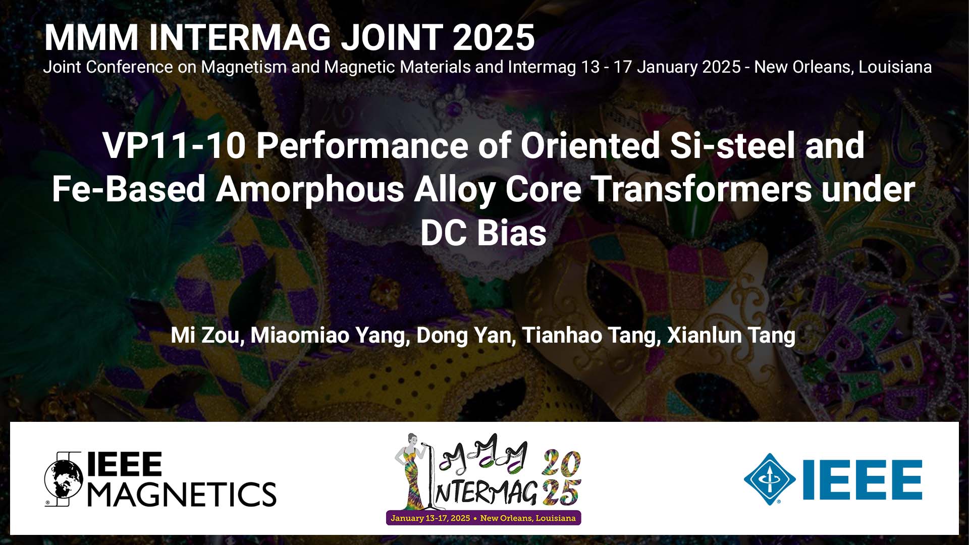 VP11-10 Performance of Oriented Si-steel and Fe-Based Amorphous Alloy Core Transformers under DC ...