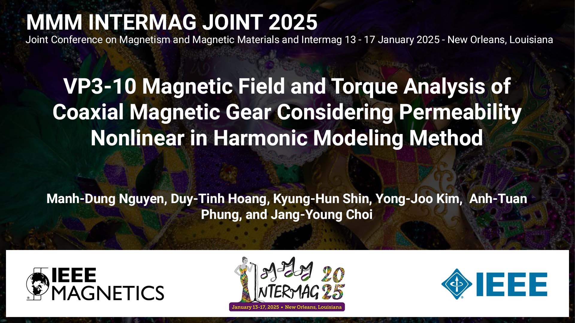 VP3-10 Magnetic Field and Torque Analysis of Coaxial Magnetic Gear Considering Permeability ...