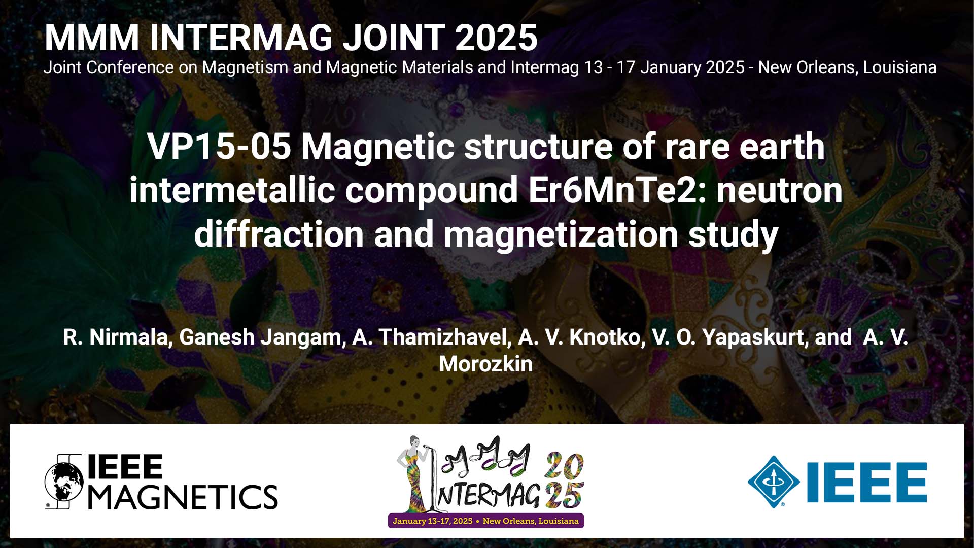 VP15-05 Magnetic structure of rare earth intermetallic compound ...
