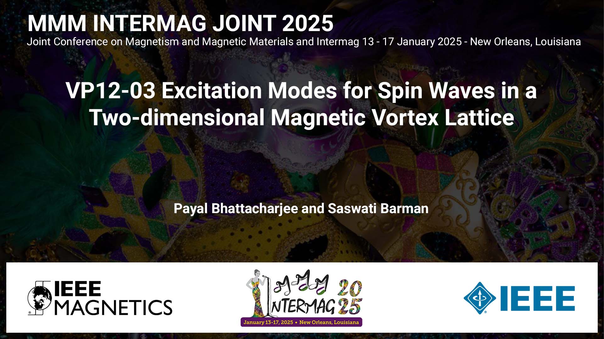 VP12-03 Excitation Modes for Spin Waves in a Two-dimensional Magnetic ...