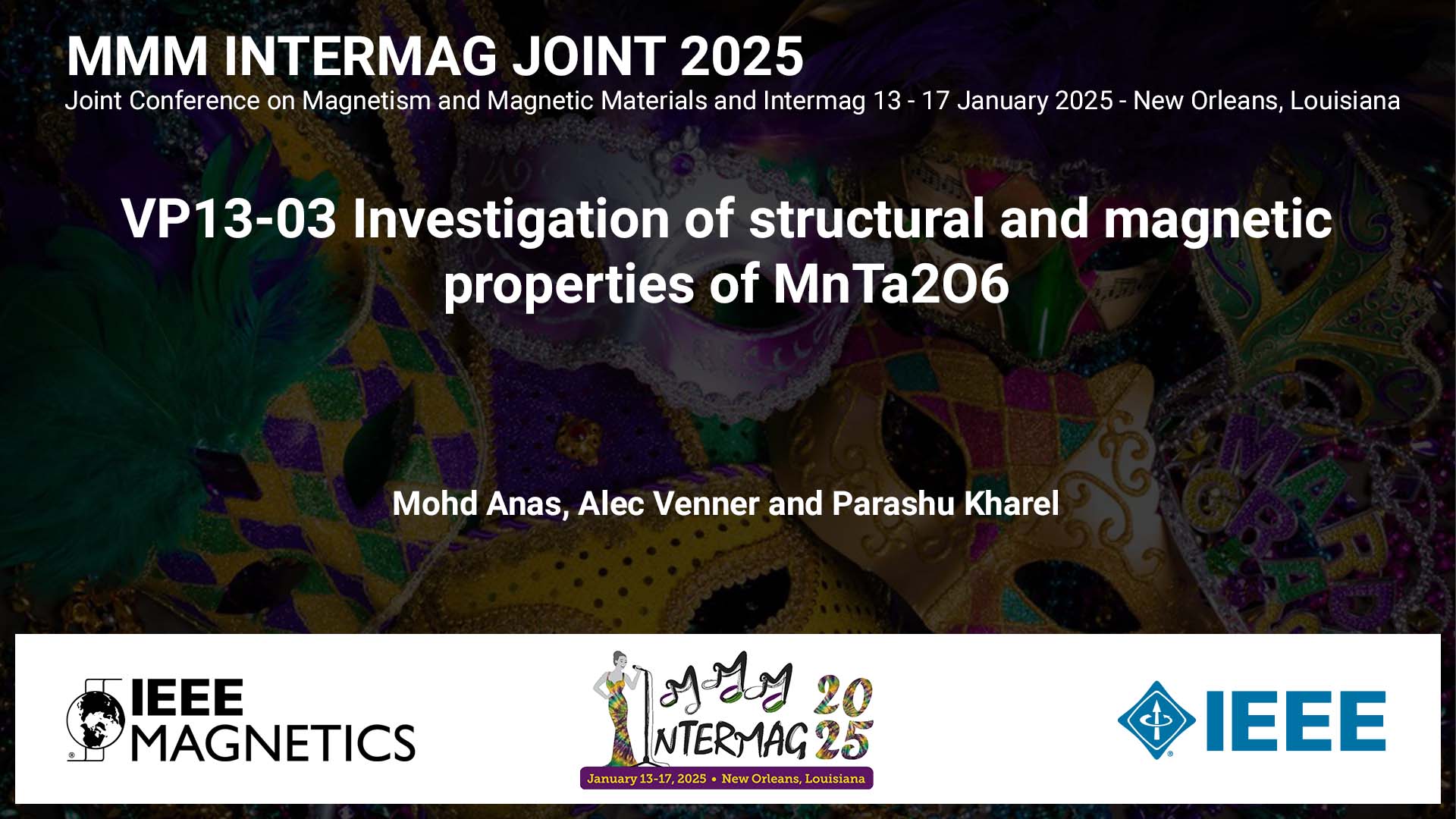 VP13-03 Investigation of structural and magnetic properties of MnTa2O6 ...
