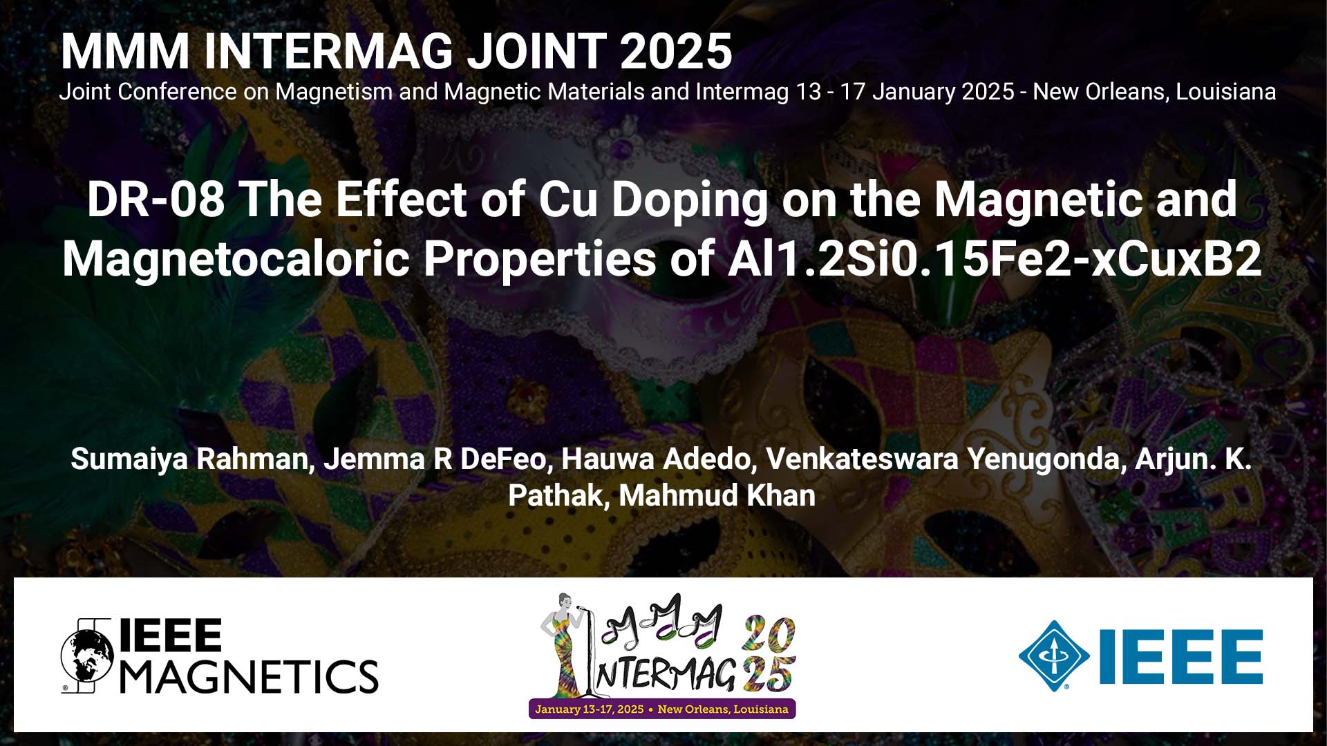DR-08 The Effect of Cu Doping on the Magnetic and Magnetocaloric ...