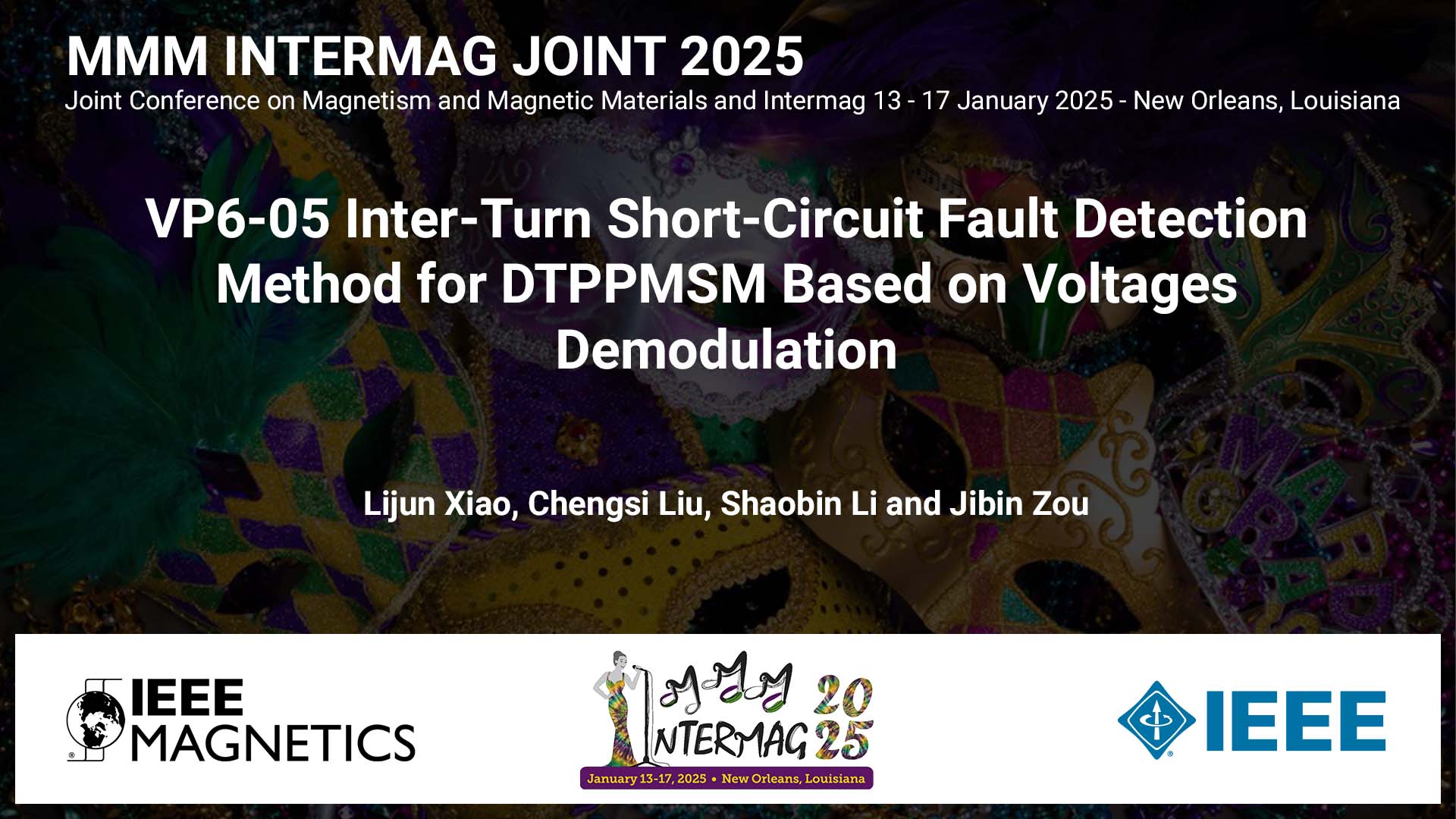 VP6-05 Inter-Turn Short-Circuit Fault Detection Method for DTPPMSM Based on Voltages ...