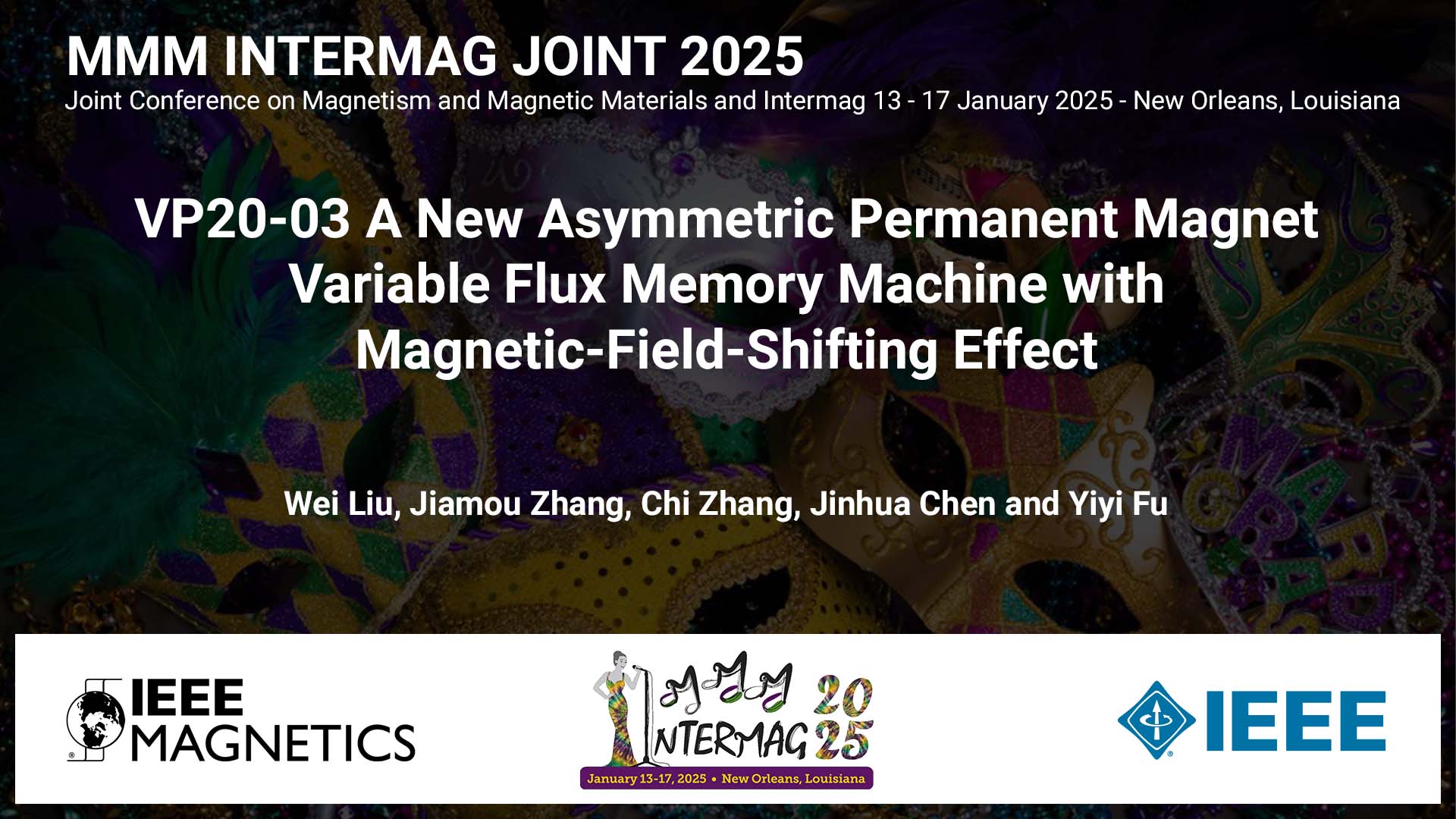 VP20-03 A New Asymmetric Permanent Magnet Variable Flux Memory Machine ...