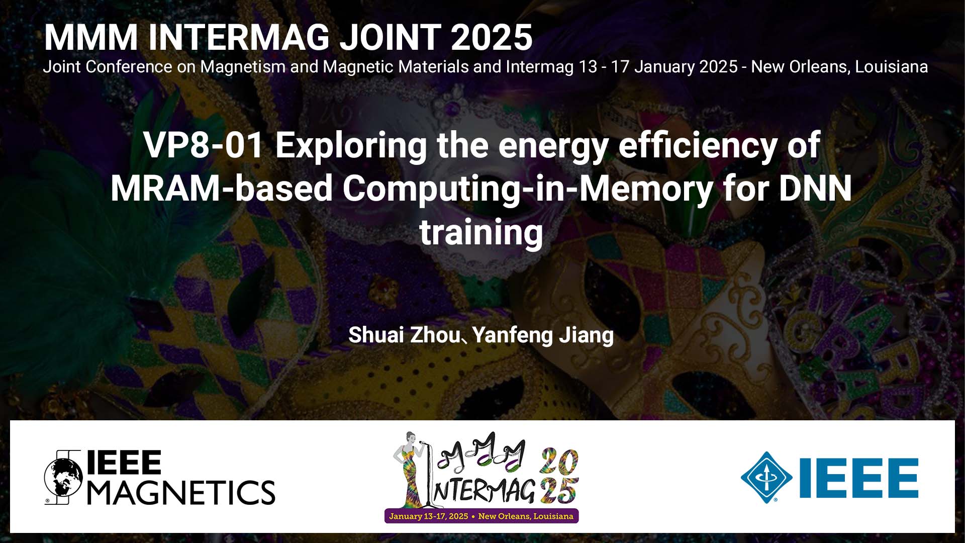 VP8-01 Exploring the energy efficiency of MRAM-based Computing-in-Memory for DNN training | IEEE ...
