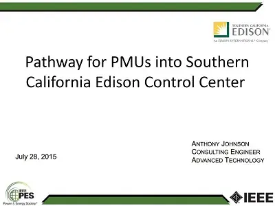 Tutorial Bundle: Pathways of Synchrophasor Technology to Control ...