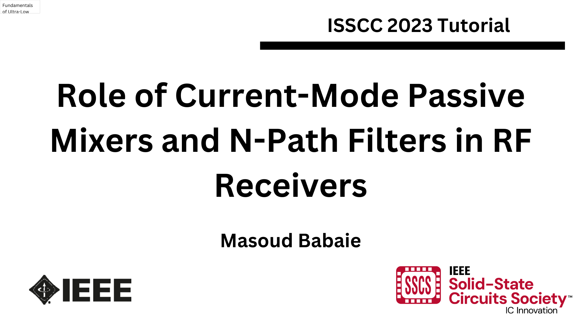 Role of Current-Mode Passive Mixers and N-Path Filters in RF Receivers ...