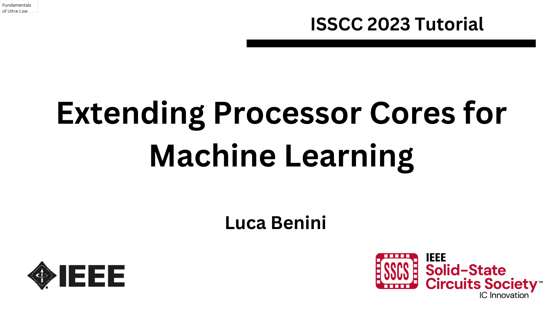 Extending Processor Cores for Machine Learning Slides | SSCS | Solid ...